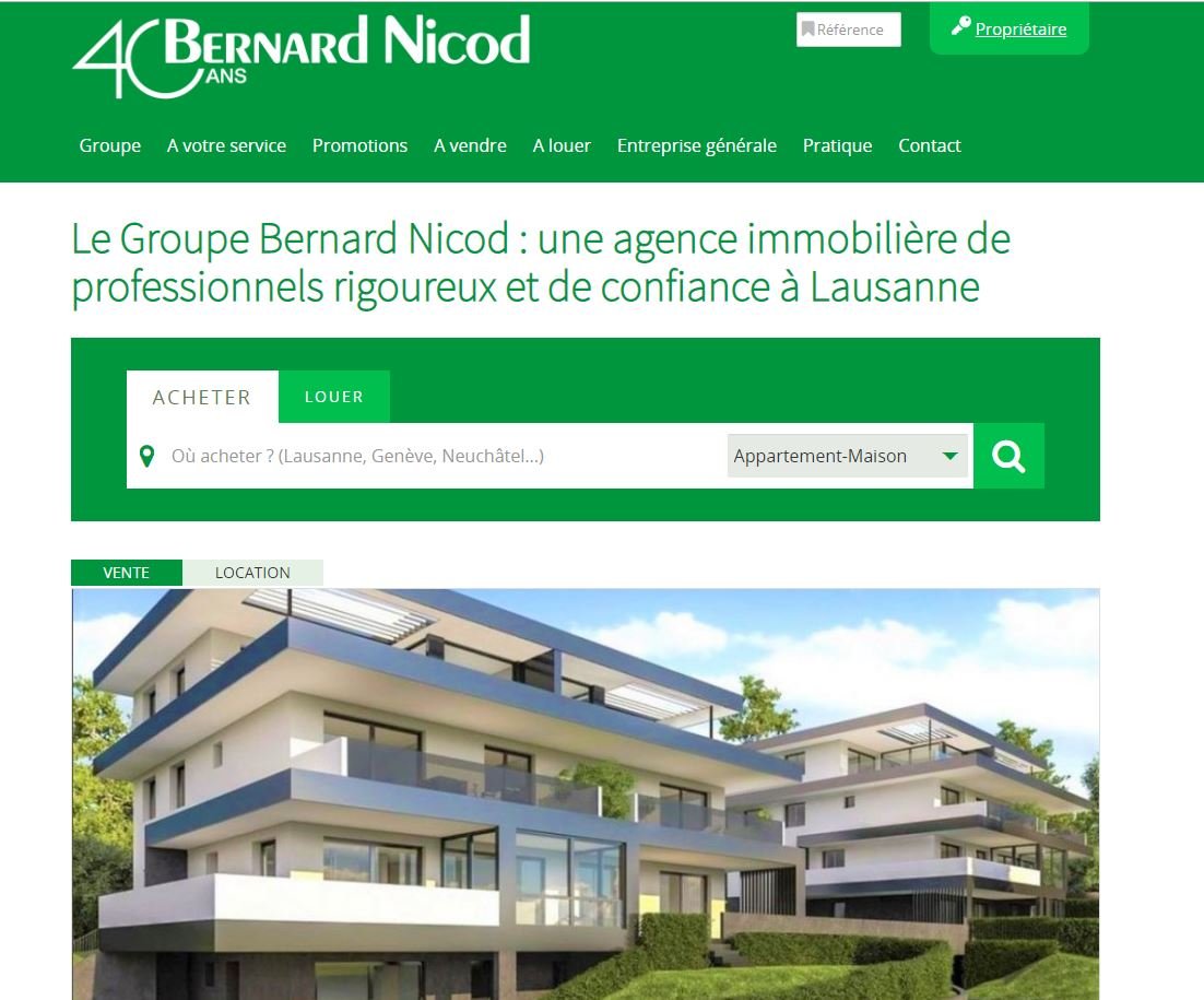 Bernard Nicod Lausanne: Expertise Immobilière en Suisse Romande